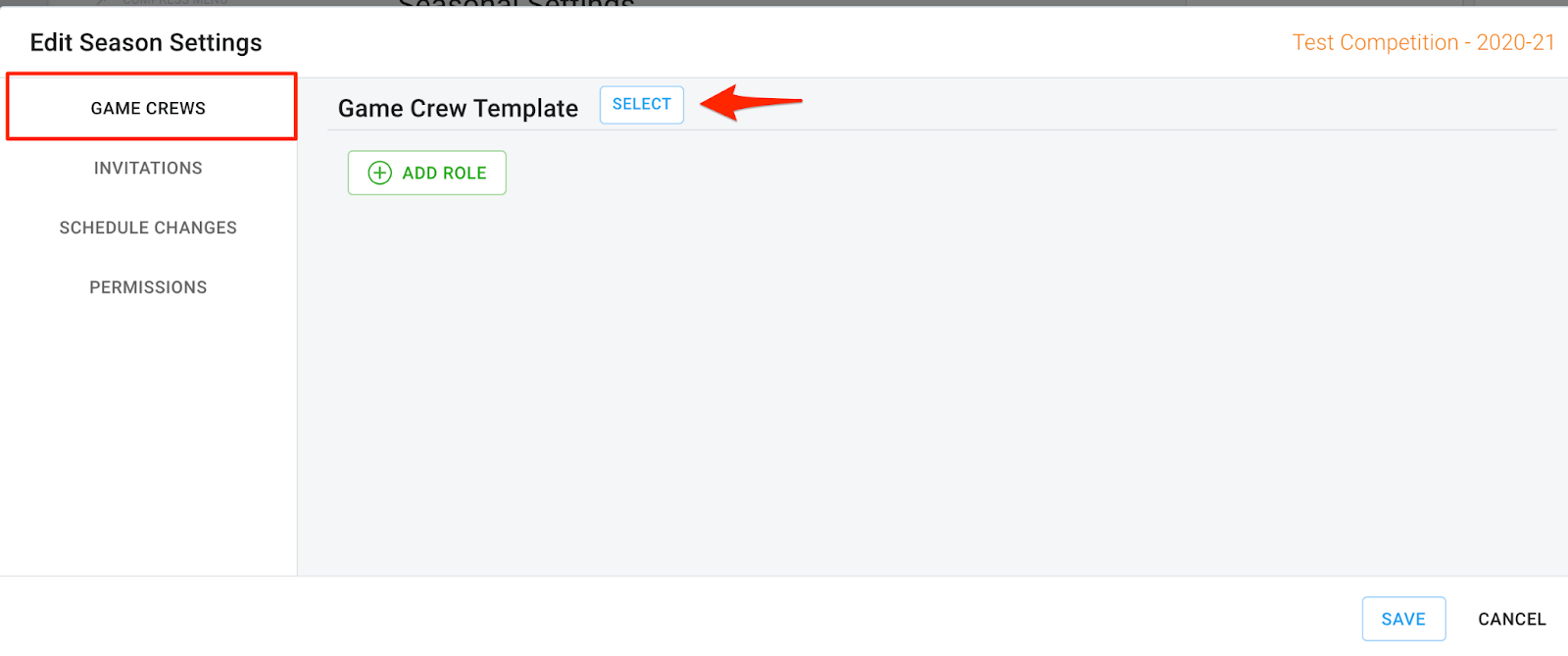 How to set up Game Crew Templates